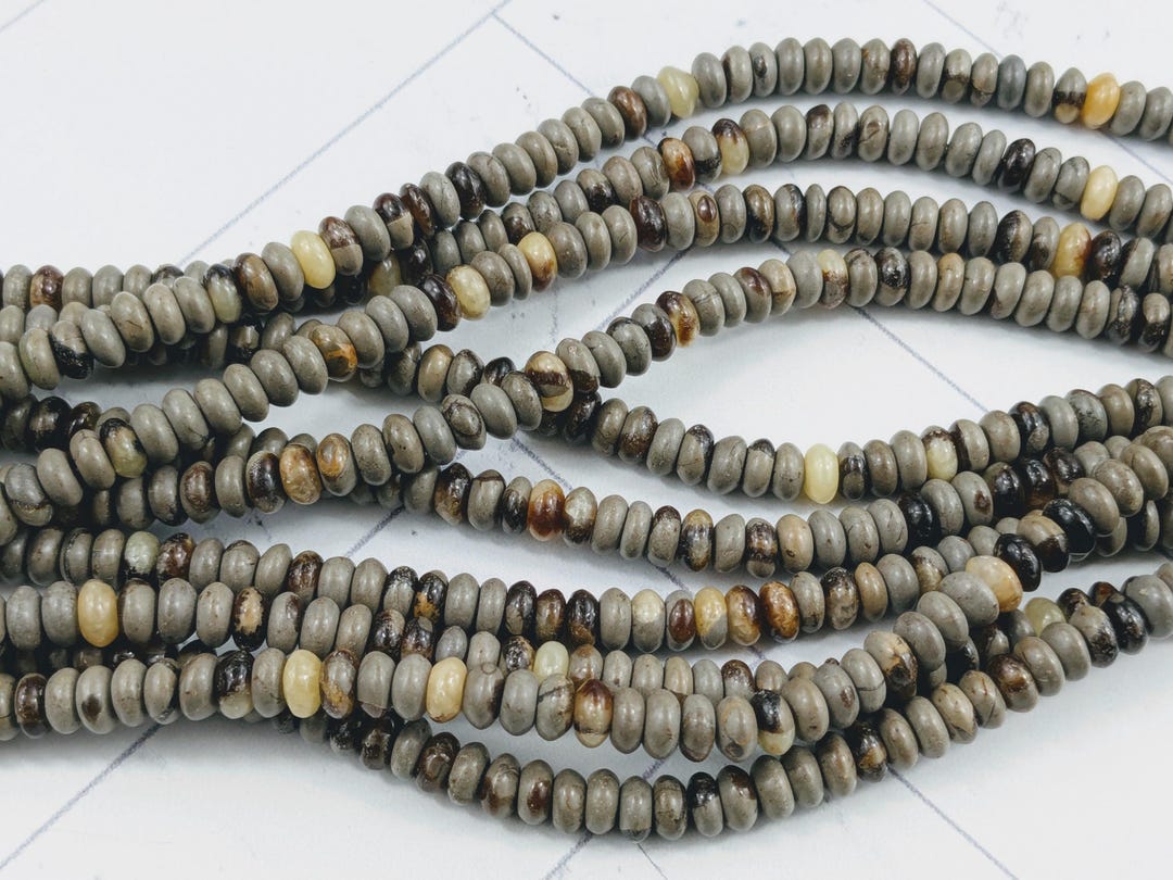 6x4mm Septaria Jasper Rondelle Gemstone Beads, 15" Length, 1 Strand - Etsy