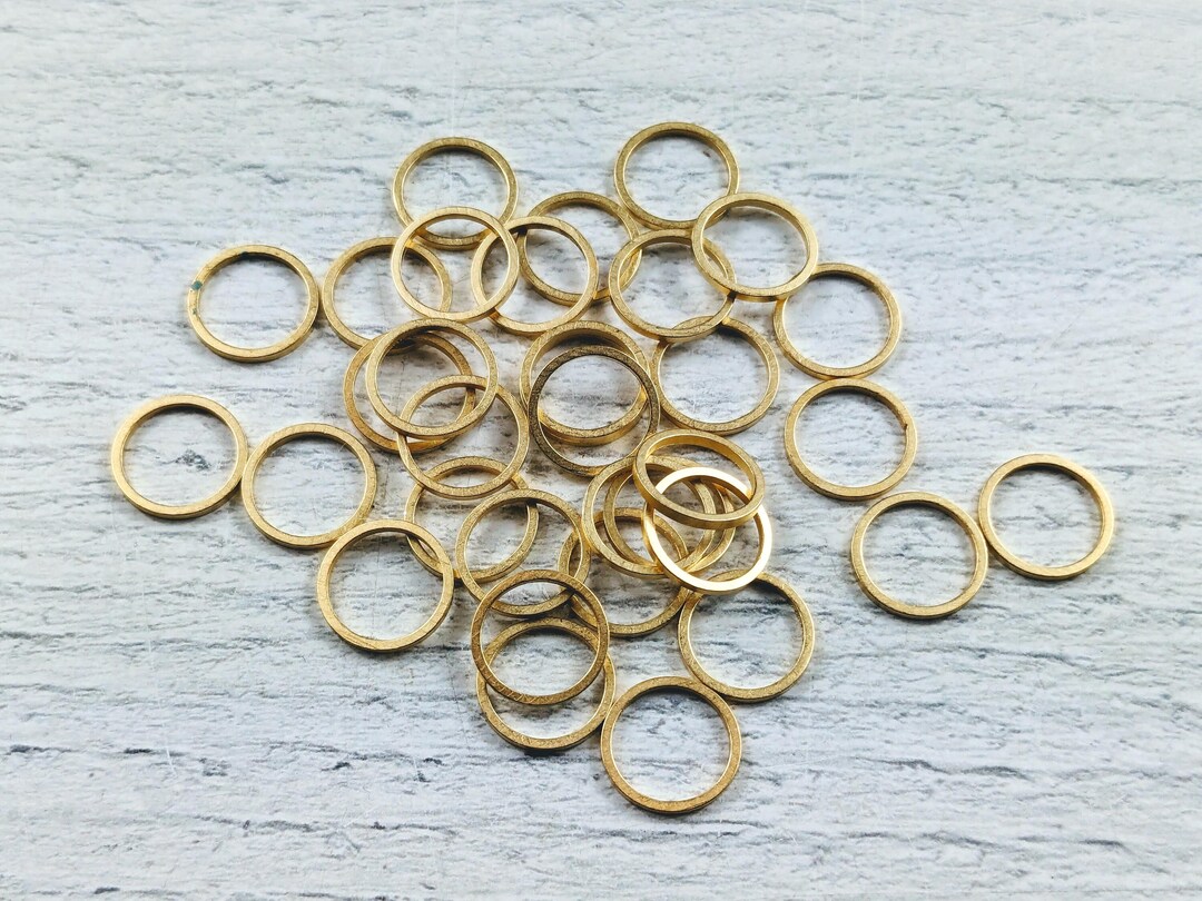 10mm Satin Matte Gold Plated Soldered Closed Jump Rings, Seamless ...