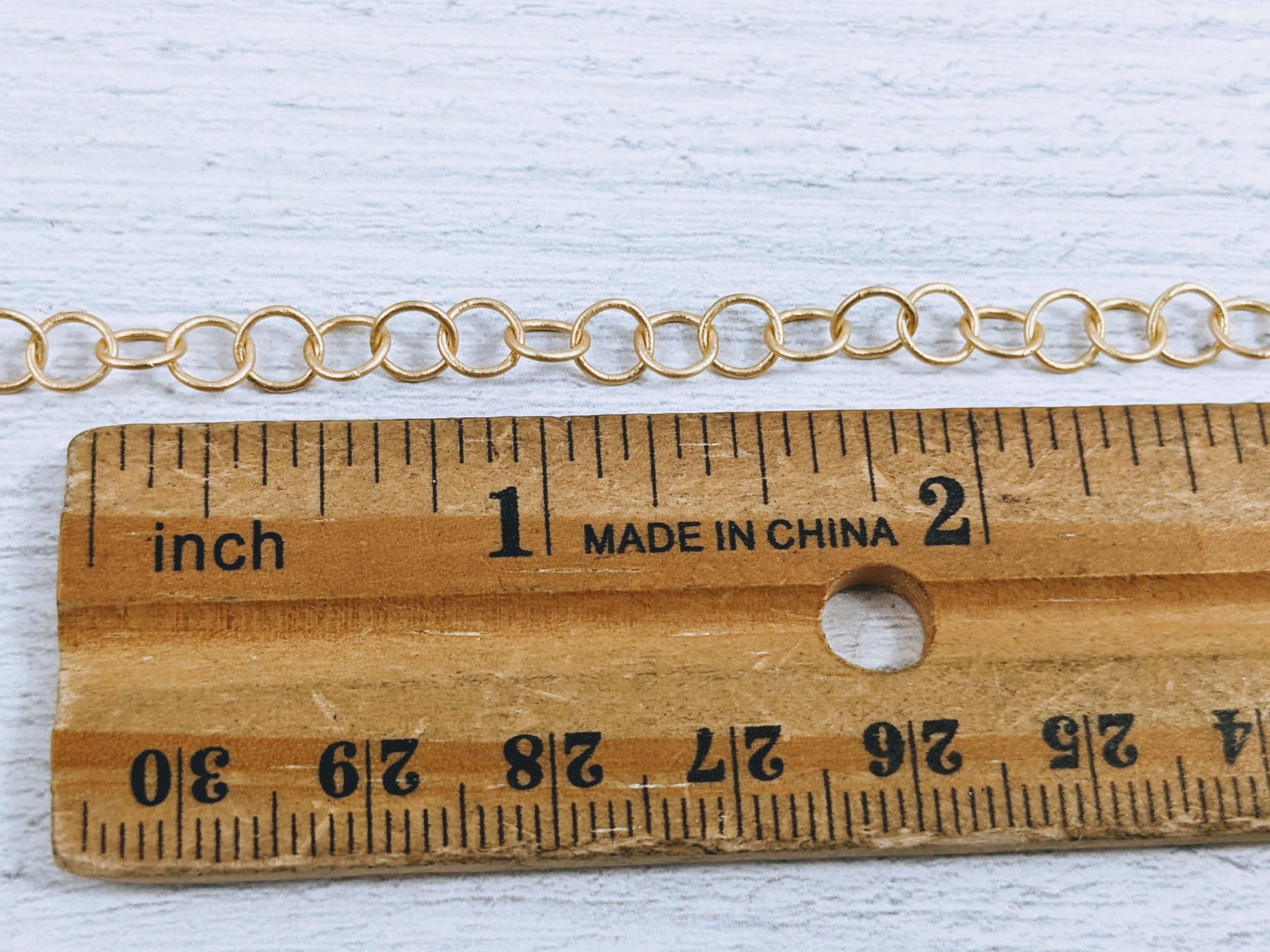 Matte Gold Circle Link Chain, 4.8mm - Etsy