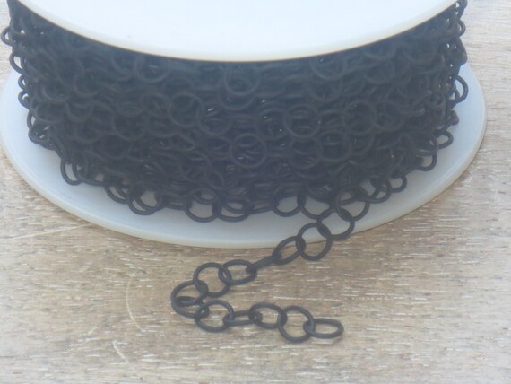 Matte Black Nite Circle Link Chain 4.8mm Circle Chain Link | Etsy