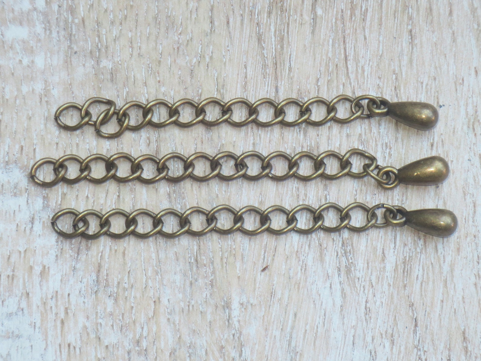 2 Antique Brass Extension Chain Jewelry Extender Chain - Etsy