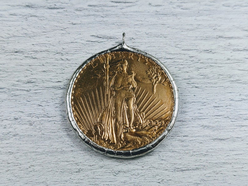 Large Gold Lady Liberty and Eagle Replica Soldered Coin 35mm - Etsy