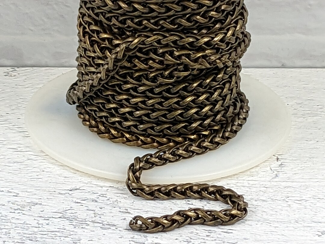 4mm Wheat Antique Brass Chain - Etsy