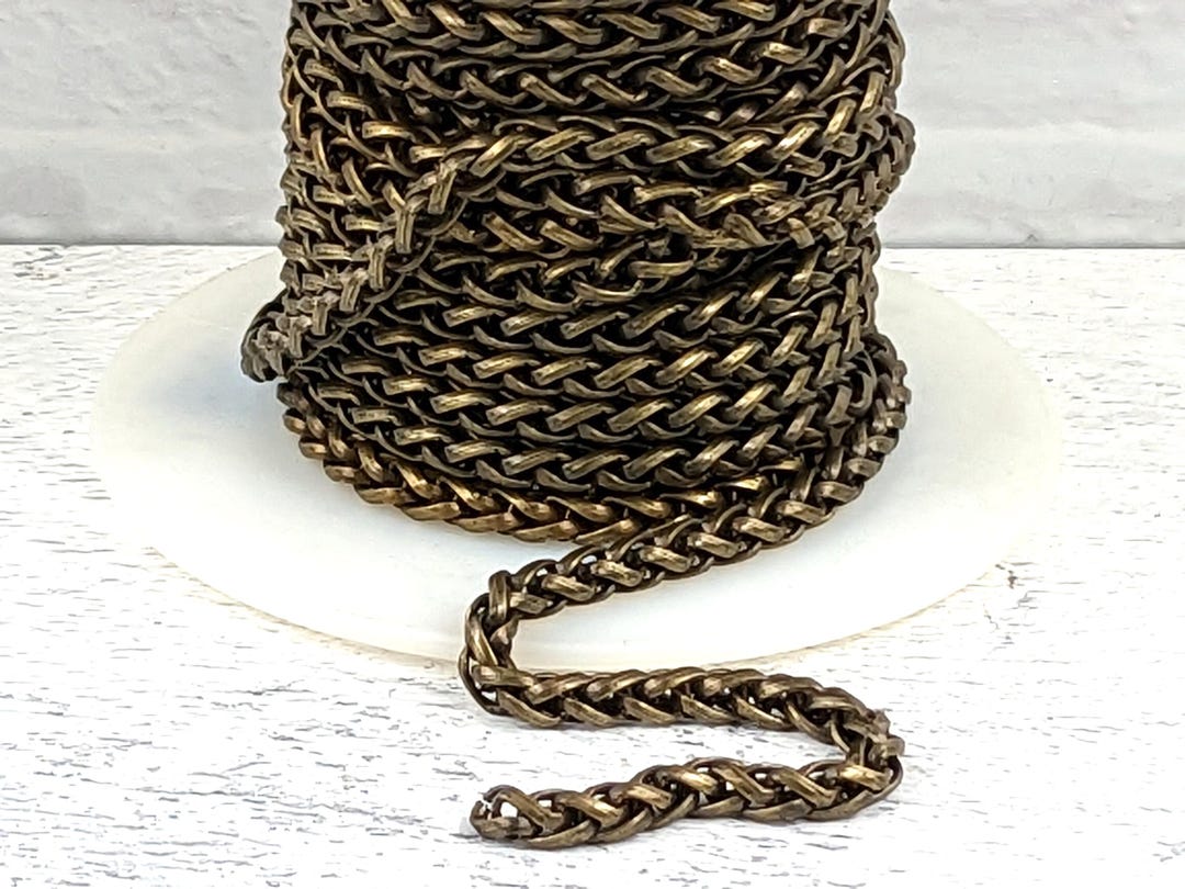 4mm Wheat Antique Brass Chain - Etsy