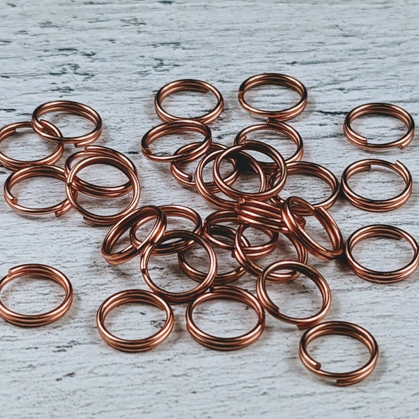 Copper Split Rings - Etsy