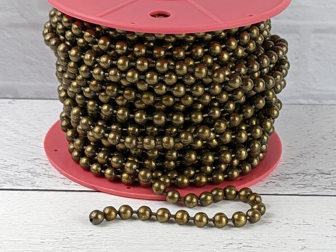 Antique Brass Ball Chain 6.4mm Large Ball Chain - Etsy