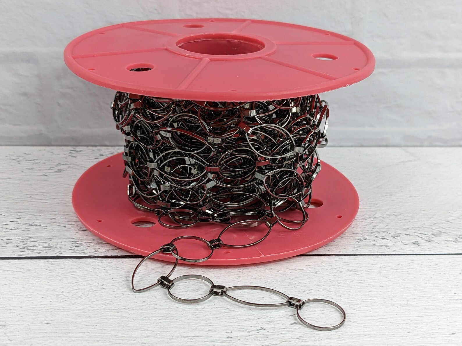 Large Round and Oval Ring Gunmetal Chain Link Chain Circle - Etsy