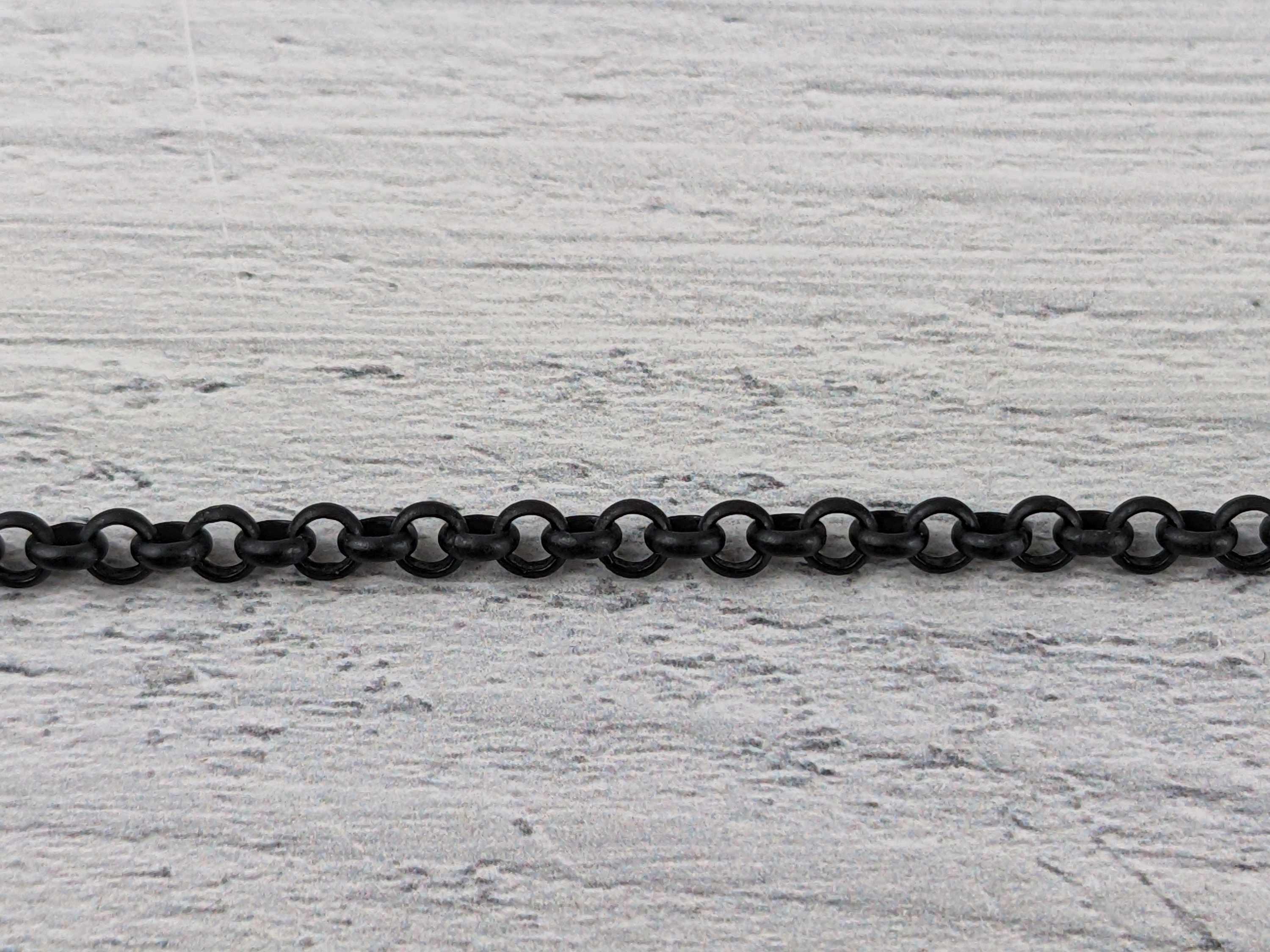 3mm Rolo Chain in Matte Black Nite - Etsy