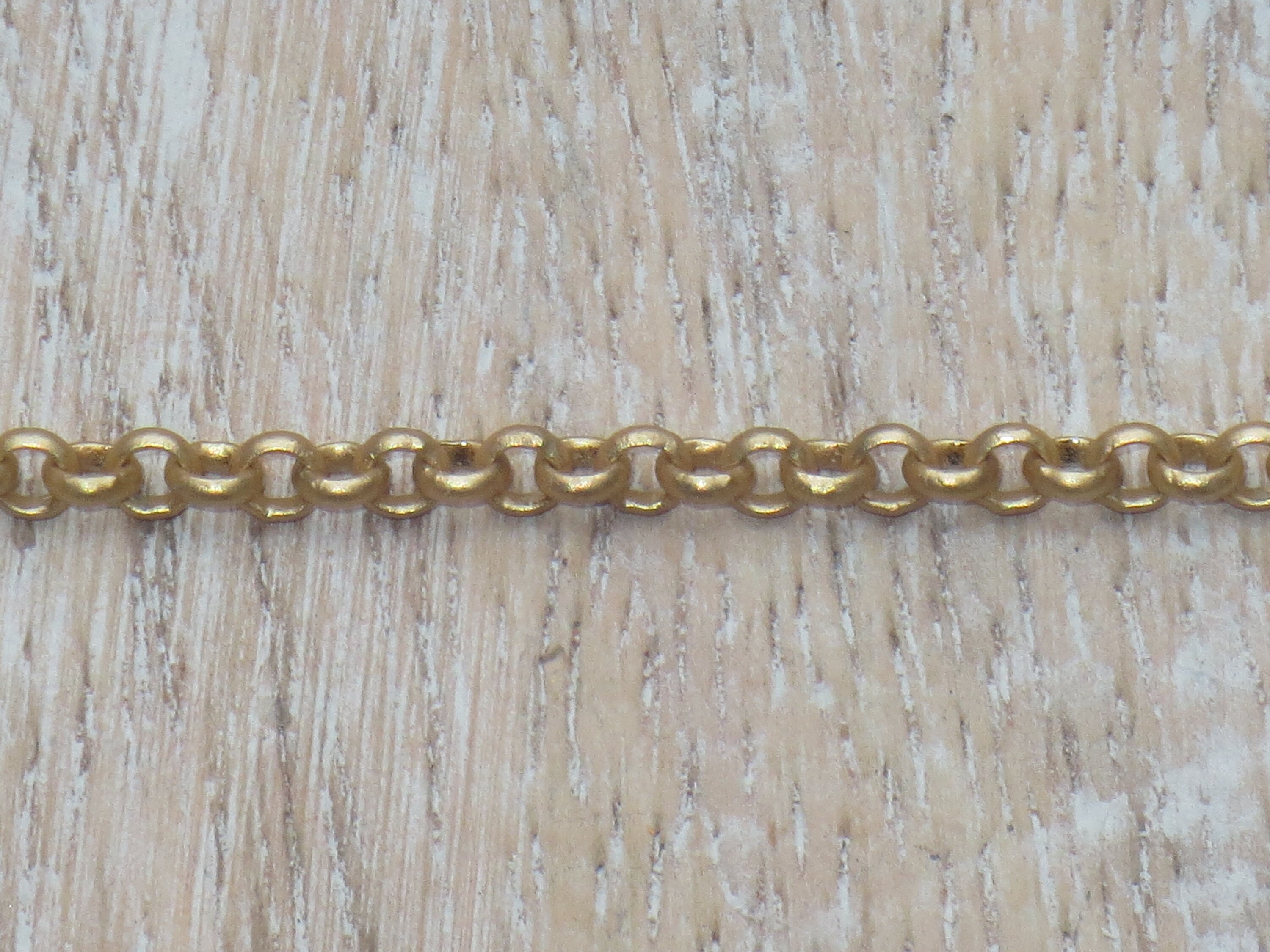 3mm Rolo Chain in Matte Gold Link Chain | Etsy
