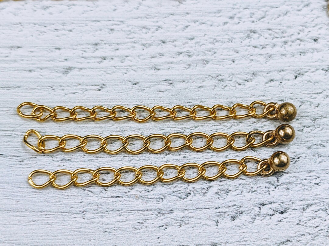 2" Gold Extension Chain, Jewelry Extender Chain, Bracelet, Necklace ...