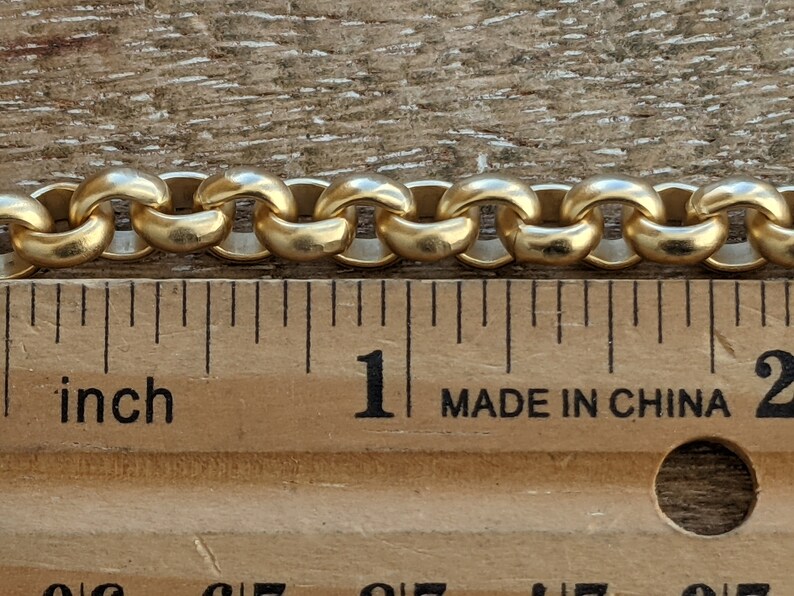 7mm Matte Gold Rolo Chain Link | Etsy