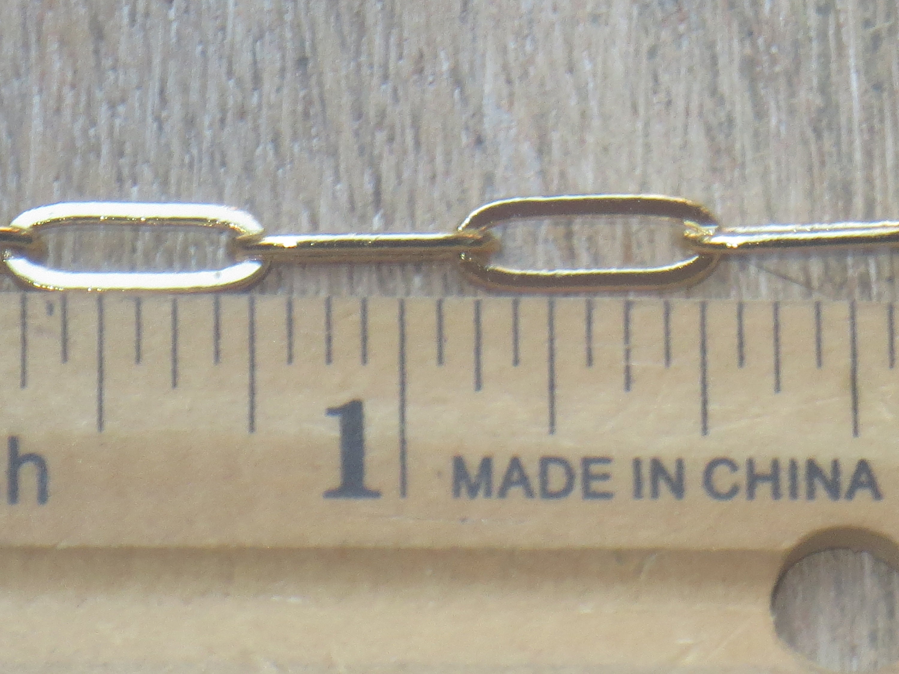 Paperclip Oval Link Chain in Gold Plated Gold Chain Link - Etsy