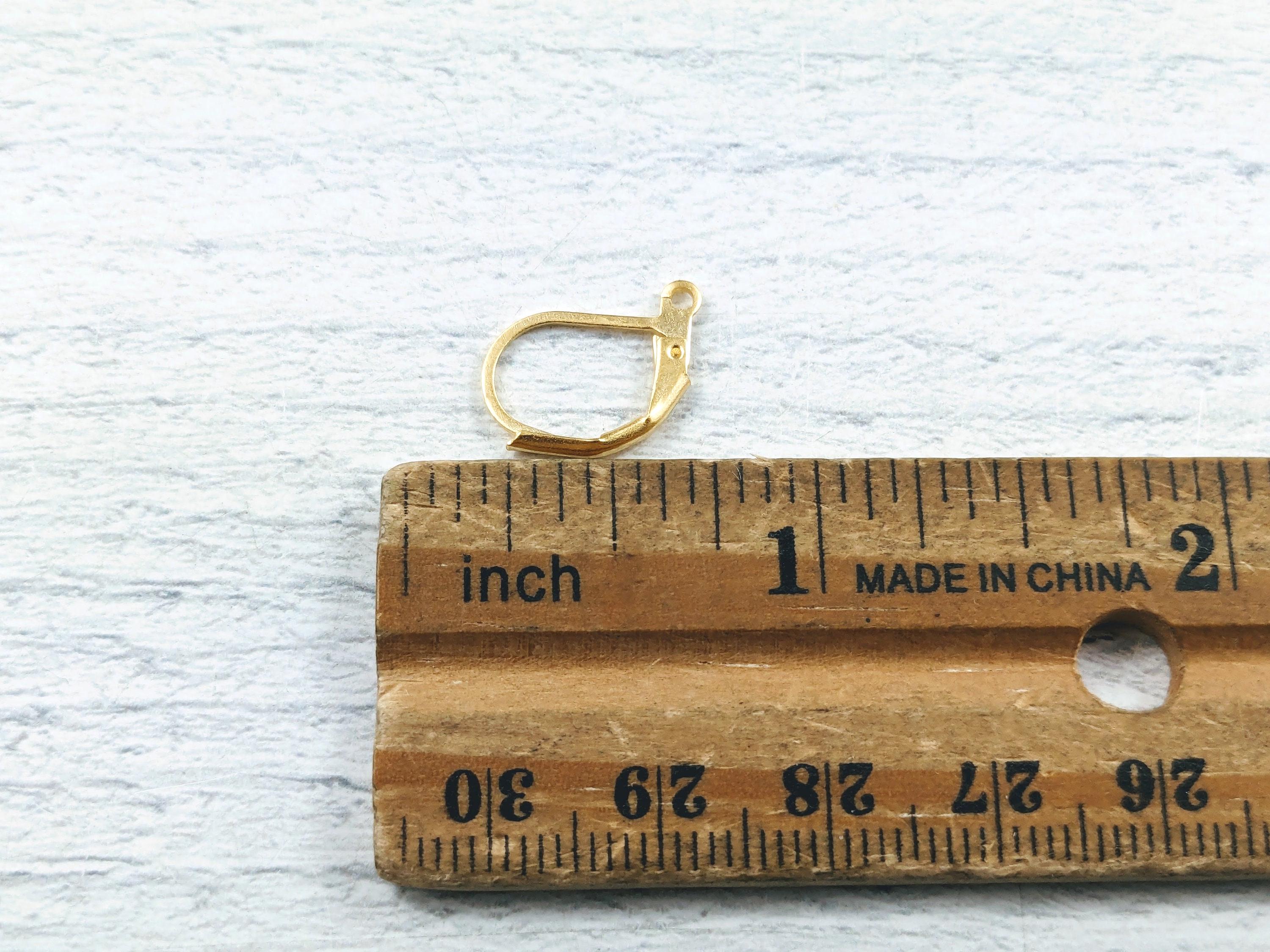 Matte Gold Leverback Earring Posts, Lever Back, 15x10mm - Etsy