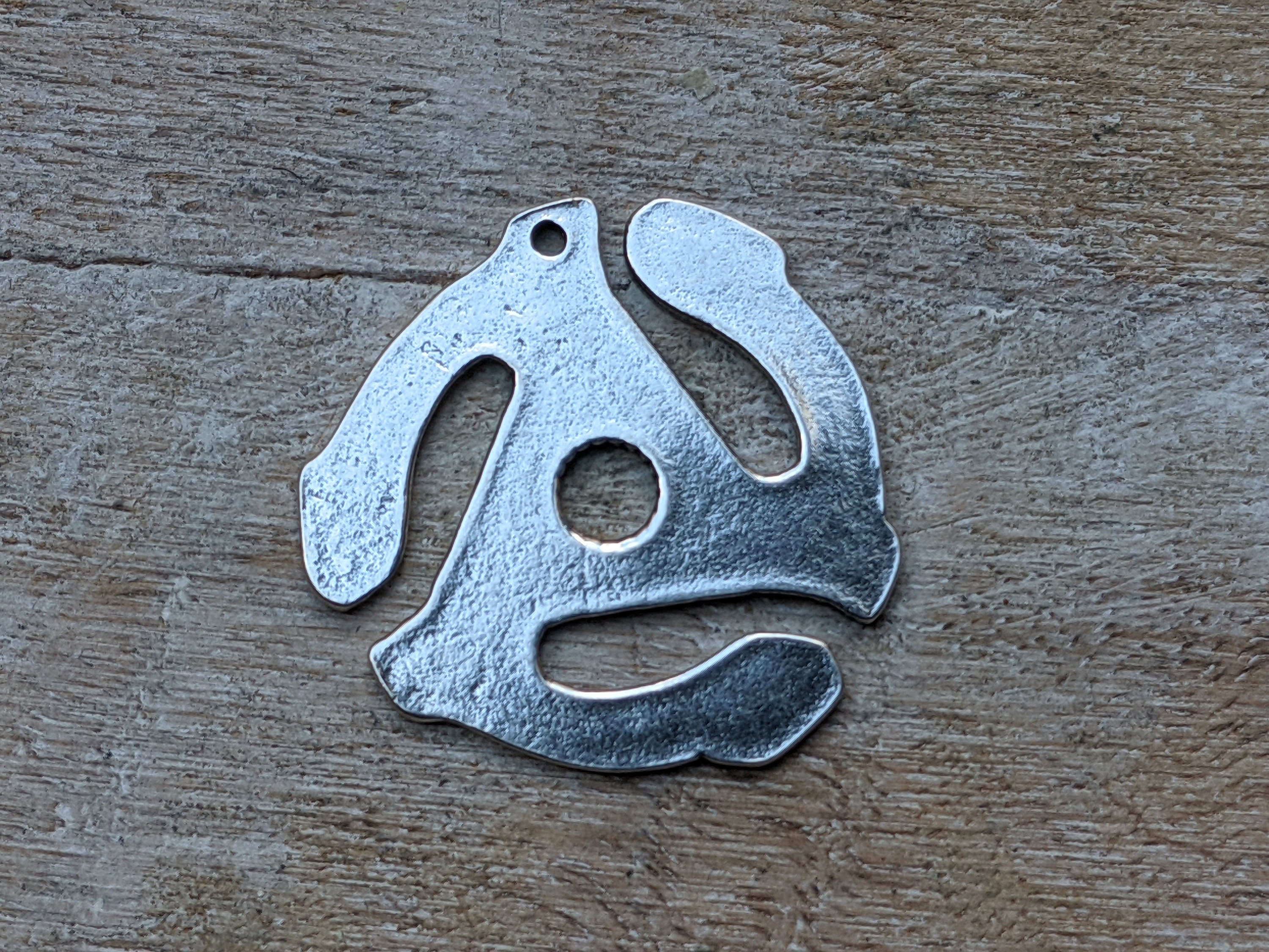 Beautiful Solid Silver Plated 45 Record Insert Pendant | Etsy