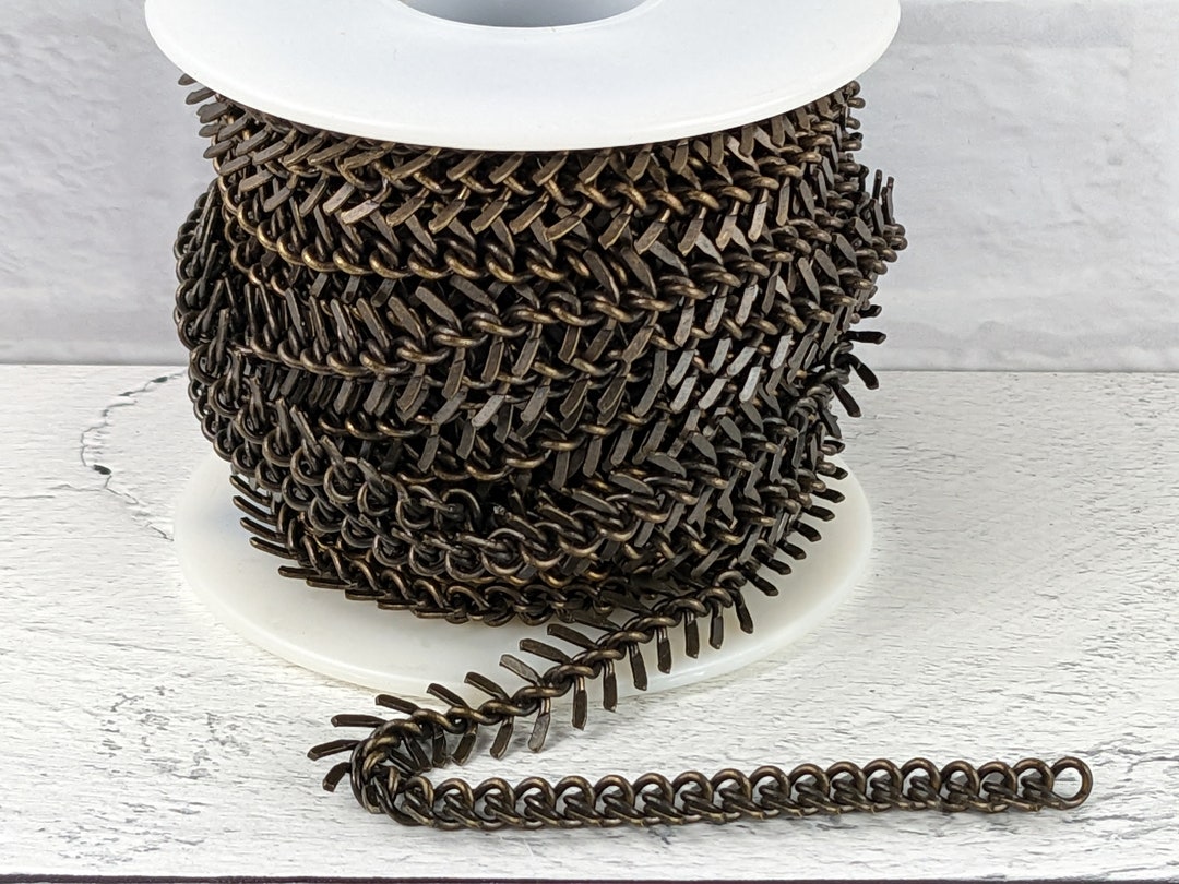 Antique Brass Fishbone Chain, Fishbone Chain, Herringbone - Etsy