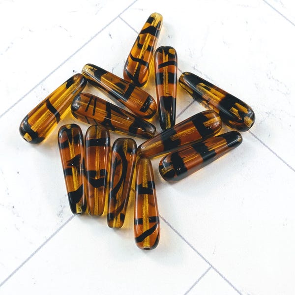 Tortoise Glass Beads - Etsy