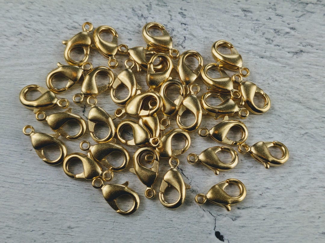 15x9mm Satin Matte Gold Lobster Clasps - Etsy