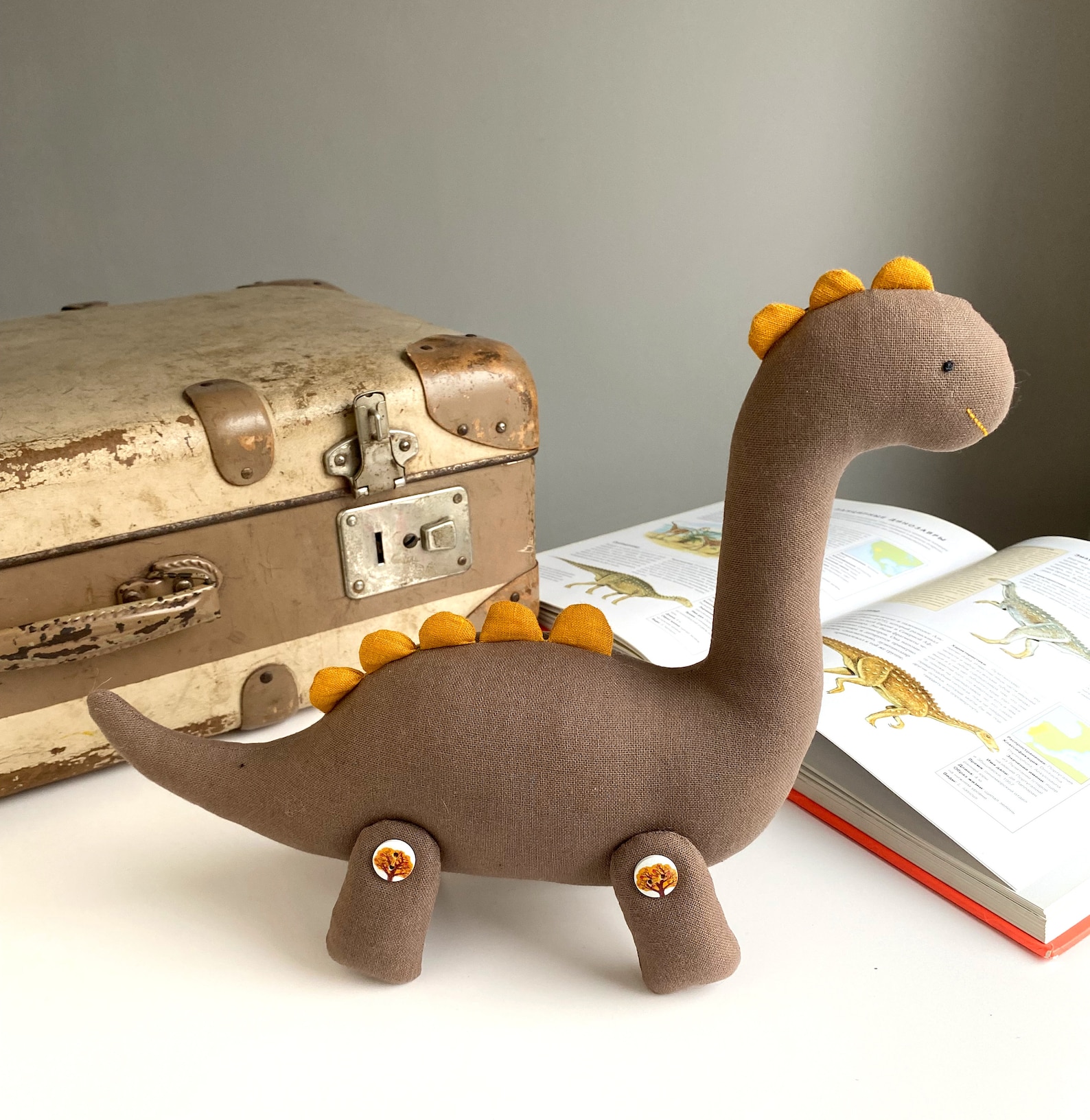 Dinosaur Sewing Pattern Linen Toy Stuffed Animal PDF Pattern - Etsy