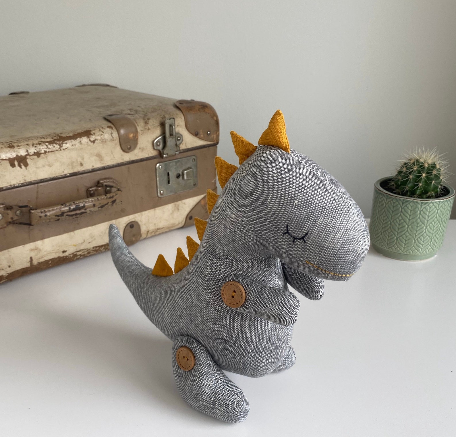 Tyrannosaurus T-rex PDF Pattern Dinosaur Linen Toy Sewing - Etsy UK