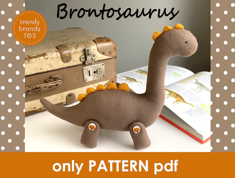 Dinosaur Sewing Pattern Linen Toy Stuffed Animal PDF Pattern - Etsy
