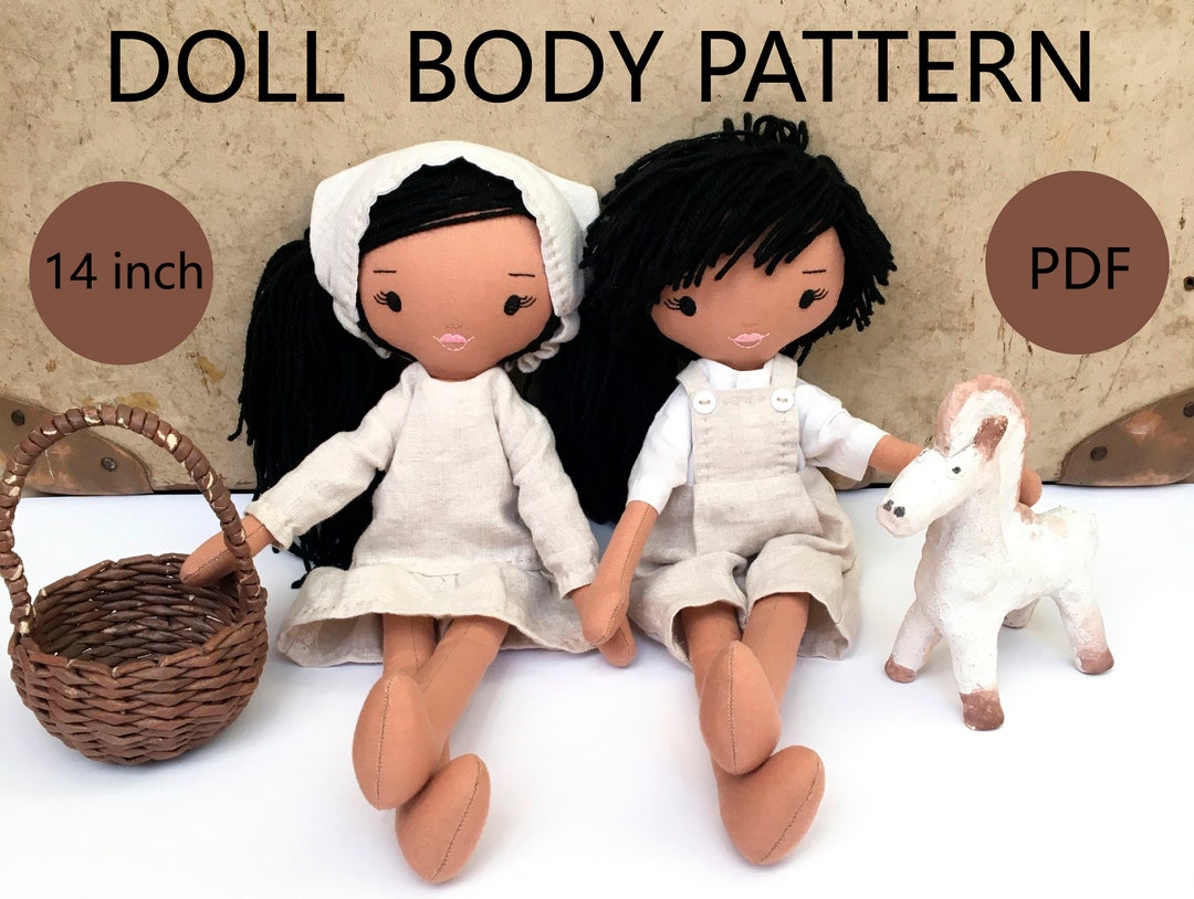 Rag Doll PDF Pattern, 14 Inch Fabric Doll (digital Download) - Etsy