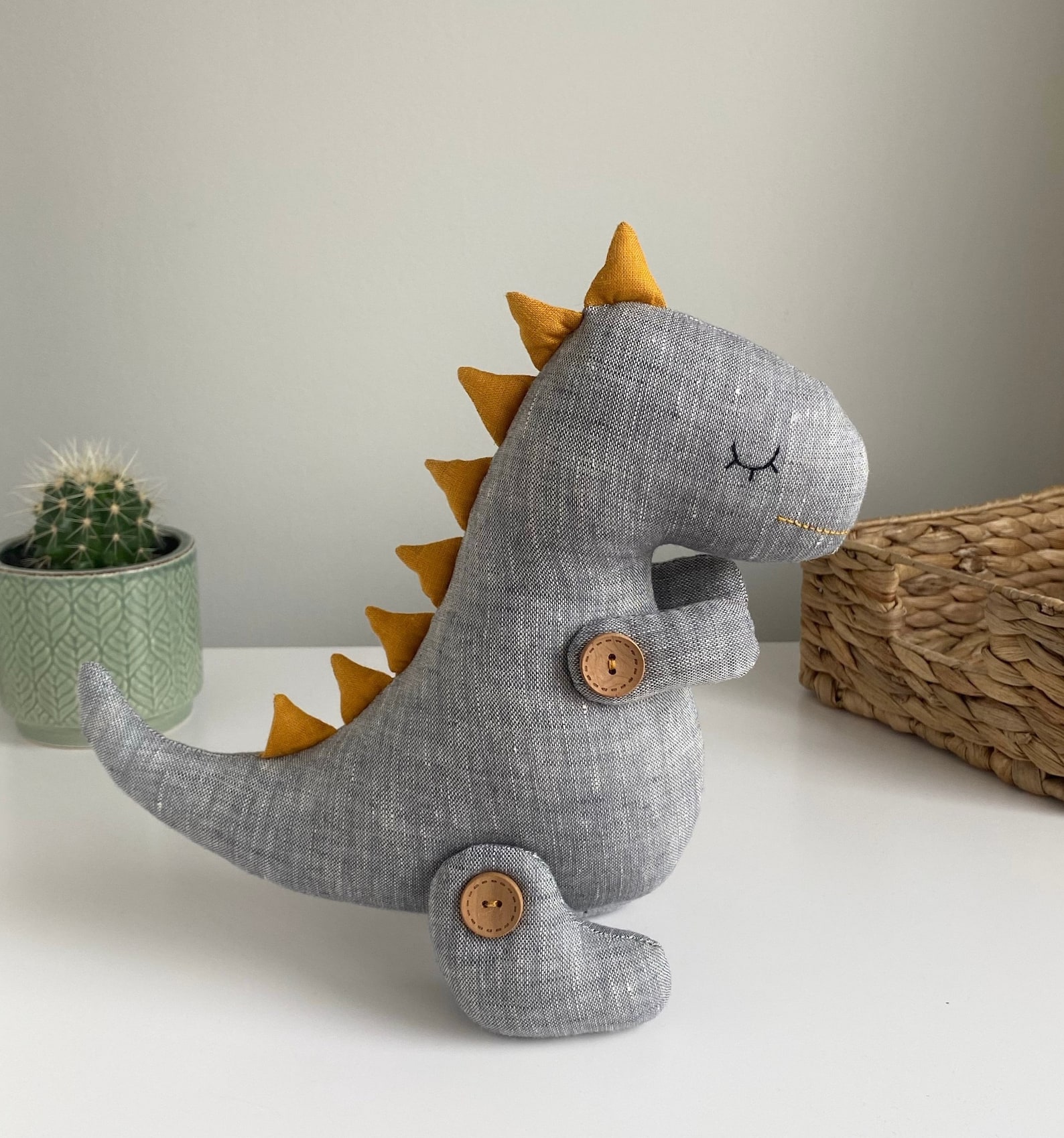 Tyrannosaurus T-rex PDF Pattern Dinosaur Linen Toy Sewing - Etsy Canada