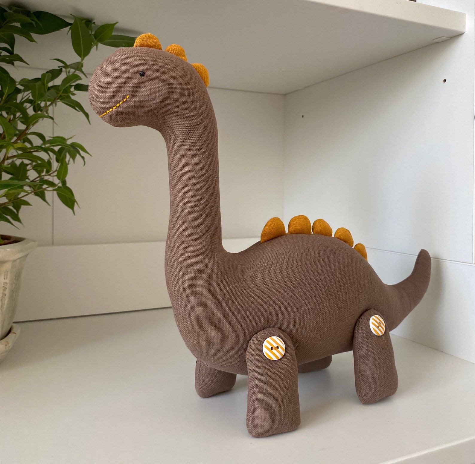Dinosaur Sewing Pattern Linen Toy Stuffed Animal PDF Pattern - Etsy