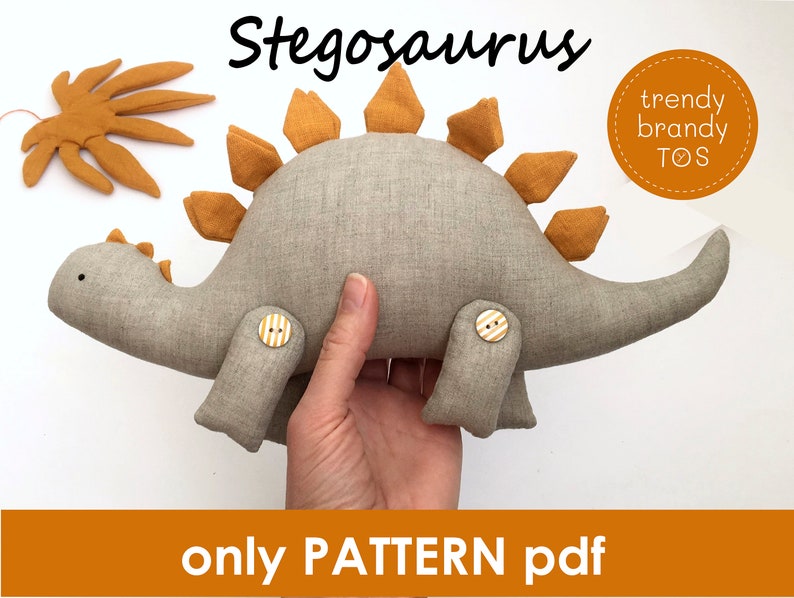 Dinosaurus Stuffed Animal PDF Pattern Dinosaur Toy Sewing | Etsy