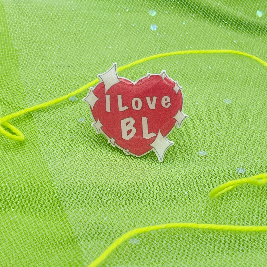 I Love BL Cute Sparkle Acrylic Pin - Etsy
