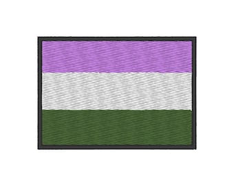 Genderqueer Pride Flag Embroidered Patch - Etsy