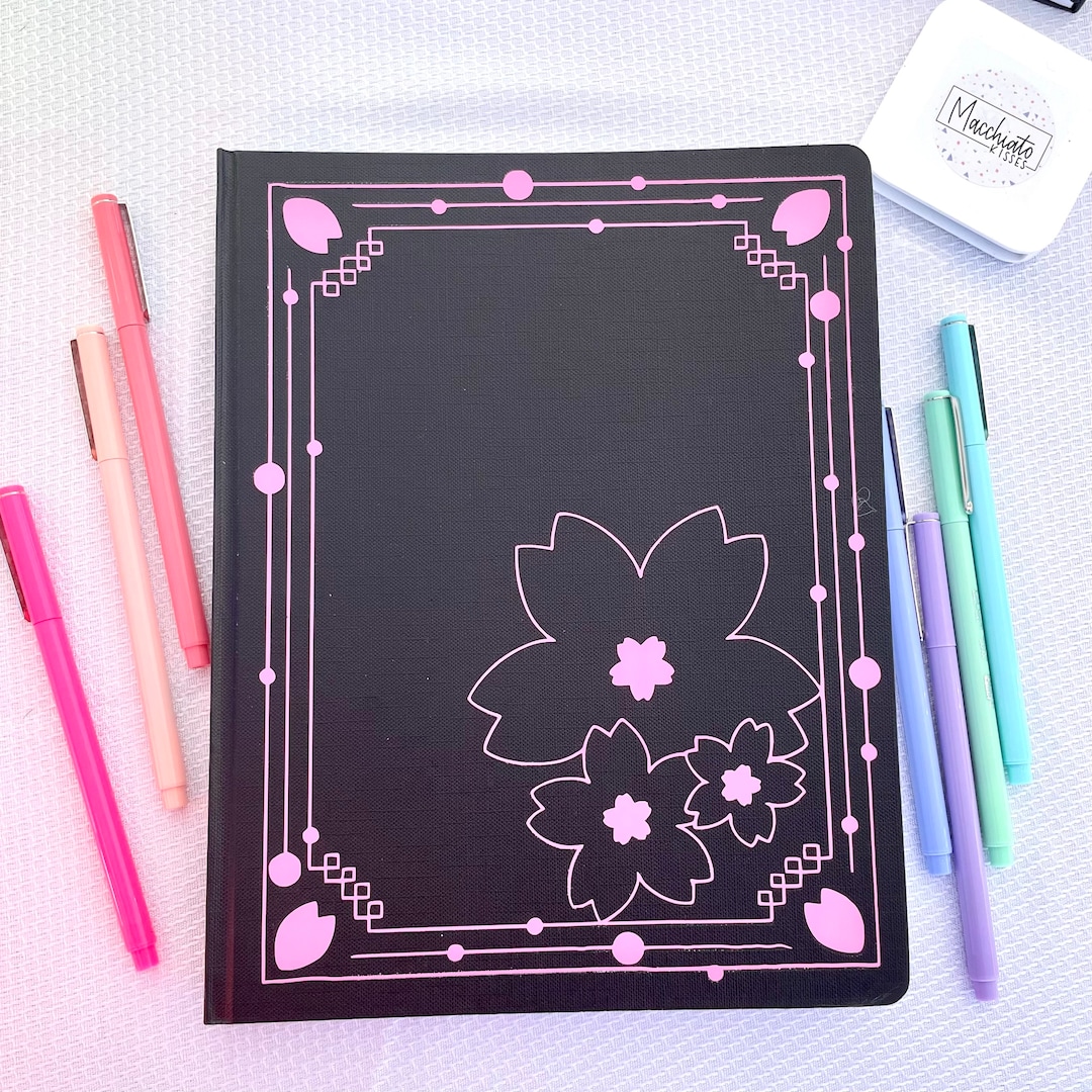 Cute Sakura Cherry Blossom Lined Notebook Journal - Etsy