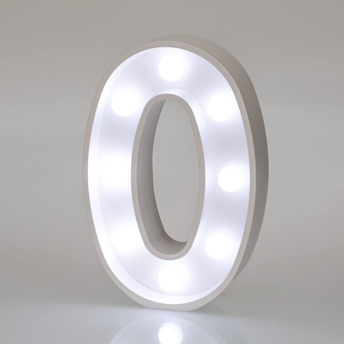 Light Up Letters O Marquee Letters LED Bedside Lamp White | Etsy