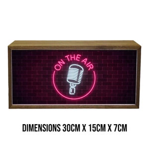 Light Box on the Air Studio Sign | Illuminated DJ Recording Artist ...