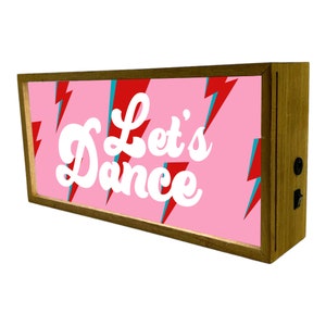 Light Box Home Let's Dance | Illuminated LED Room Sign | Retro Bowie ...