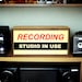 Light up Recording Studio in Use Sign Illuminated Music Entertainment ...