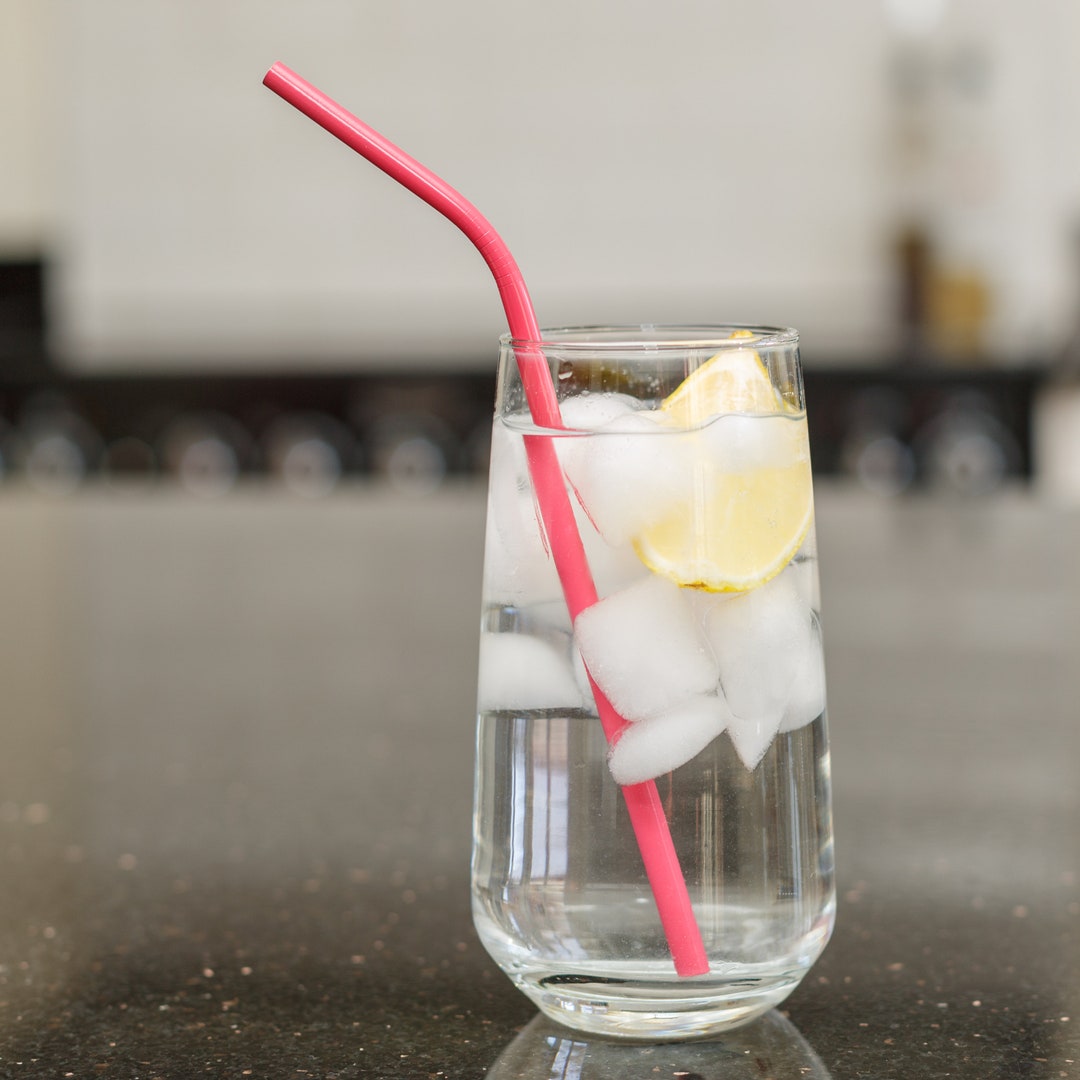 Reusable Pink Metal Straws Set of 4 | Pink Style Essential Barware ...