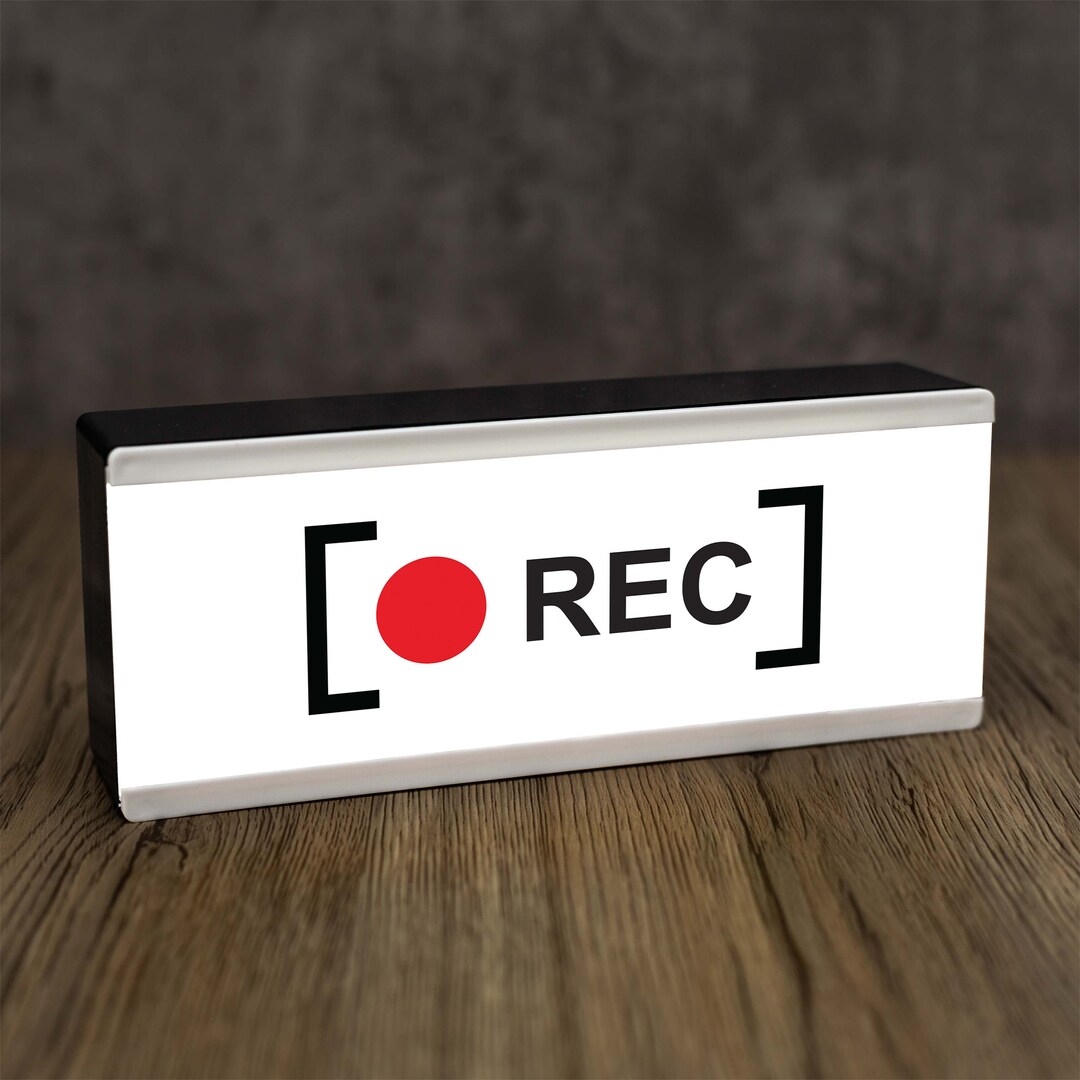Light up Recording Logo Sign Illuminated Music Film Entertainment Room ...