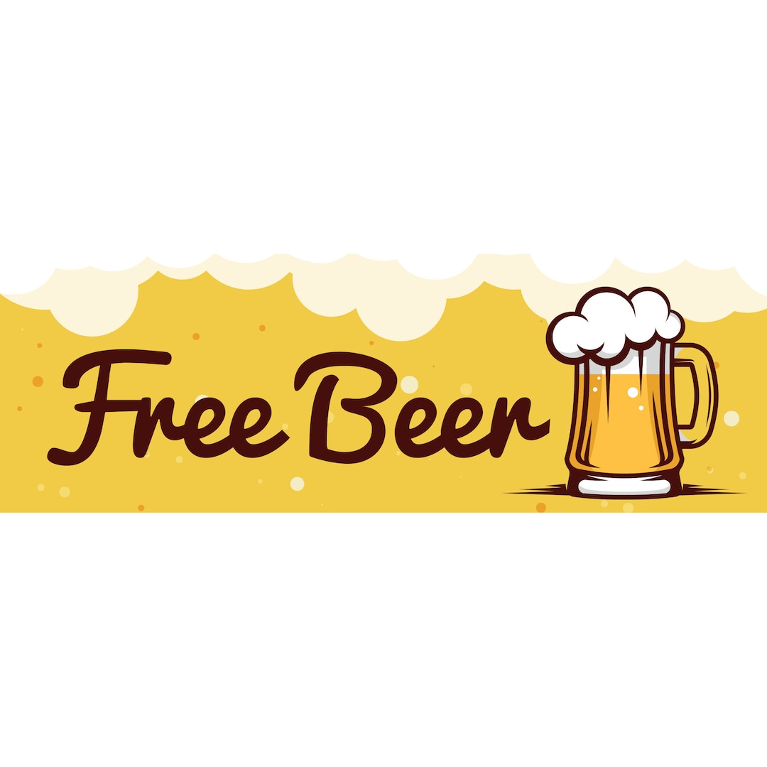 Light up Free Beer Sign Insert Only - Etsy