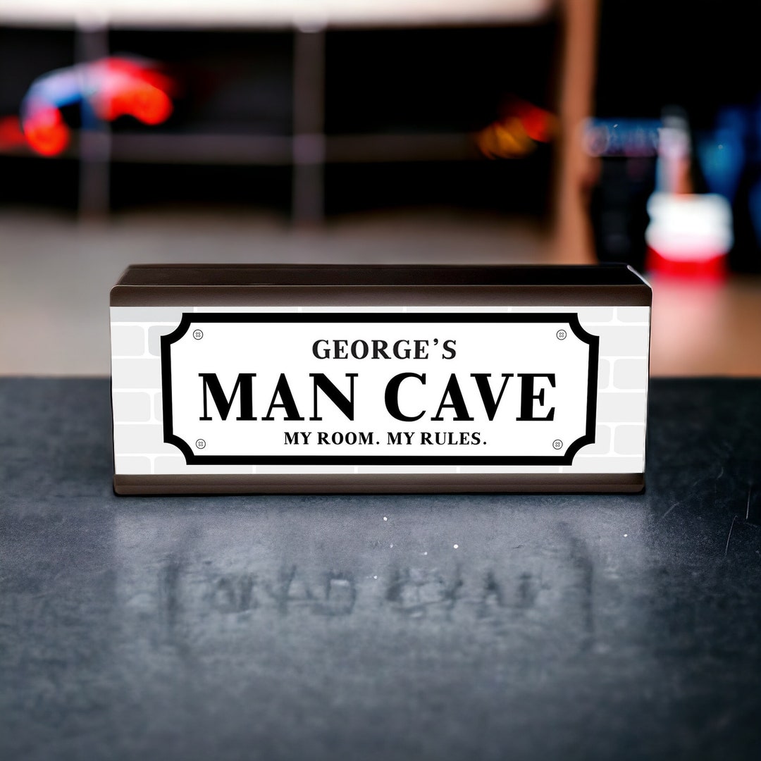 Personalised Room Light Man Cave - Mens Private Room Light - Portable ...