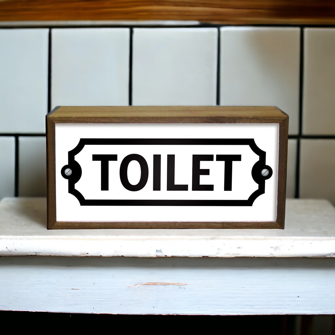 Light Box Toilet Sign | Illuminated LED Bathroom Signage | Commercial ...