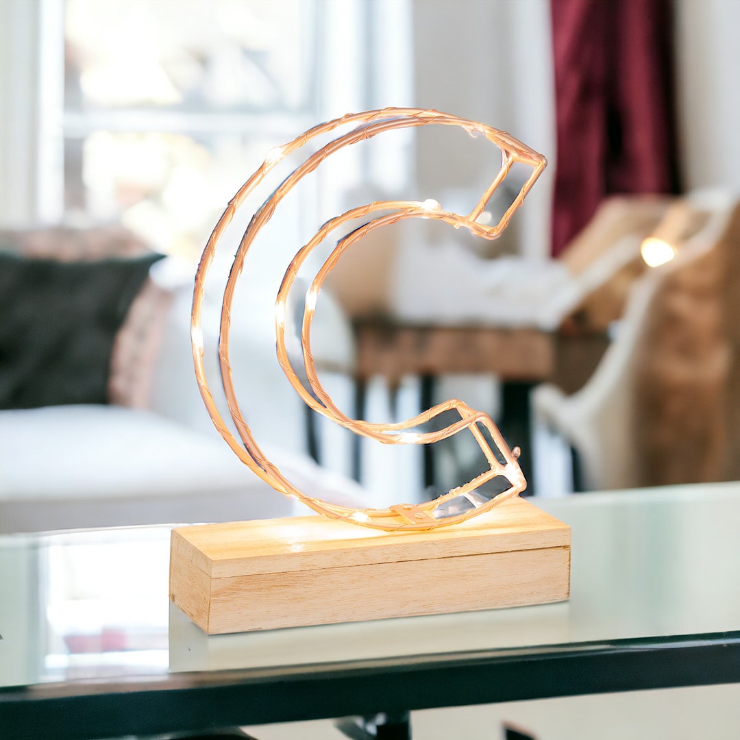 Light up Letter C | Custom Name Copper Light up Letter | Bedroom Living ...