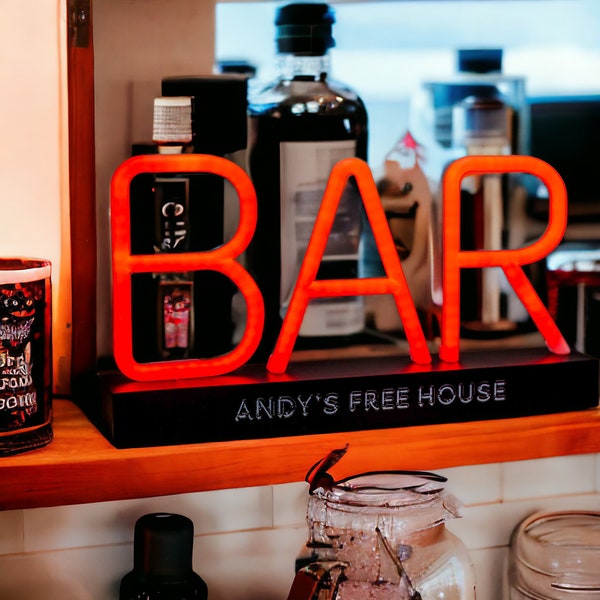 Neon Bar Sign - Etsy