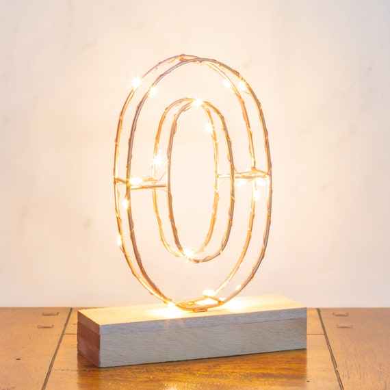 Light up Letter O Custom Name Copper Light up Letter O - Etsy