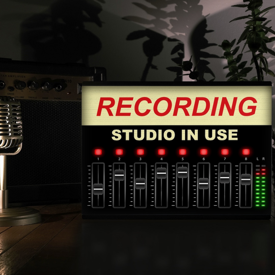 Personalite - Light Box Room Sign XL Recording Studio in Use | A4 ...