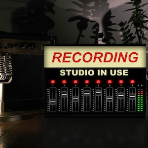 Personalite - Light Box Room Sign XL Recording Studio in Use | A4 ...