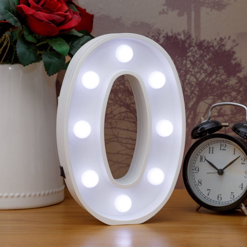 Light up Letters O Marquee Letters LED Bedside Lamp White - Etsy