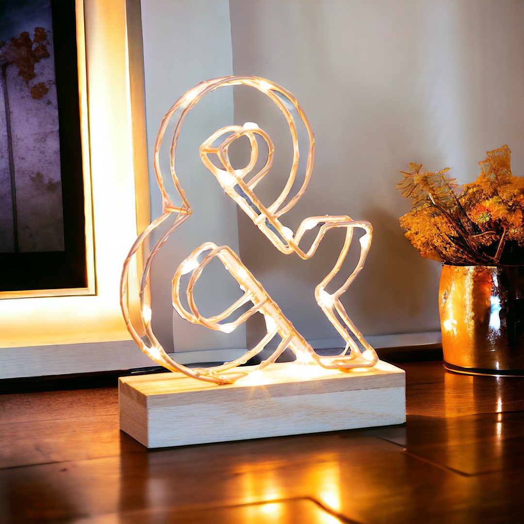 Light up Letter & | Custom Name Copper Light up Letter | Bedroom Living ...