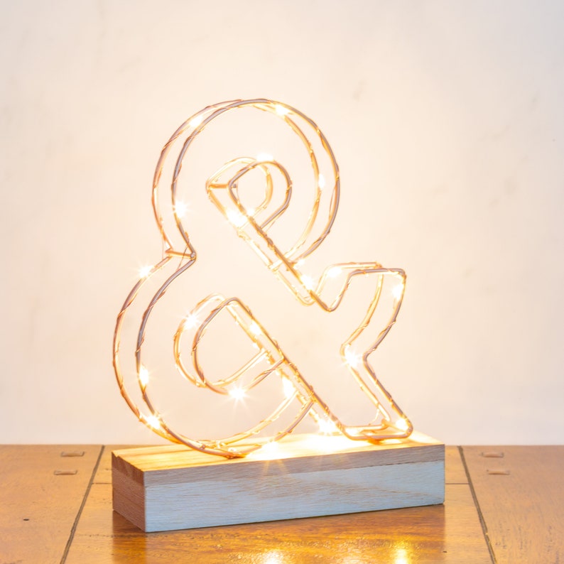 Light up Letter & Custom Name Copper Light up Letter - Etsy