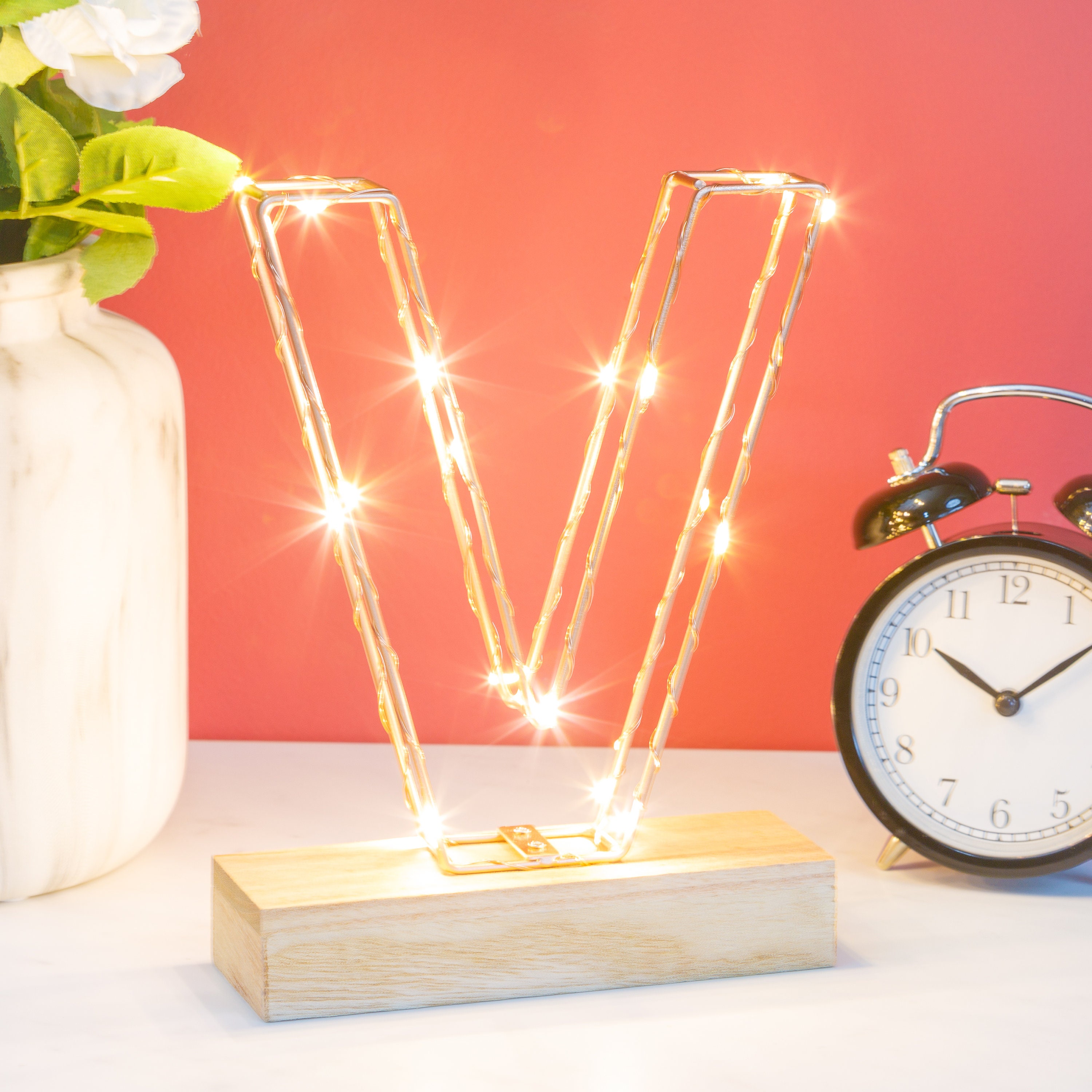 Light up Letter V Custom Name Copper Light up Letter V - Etsy Canada