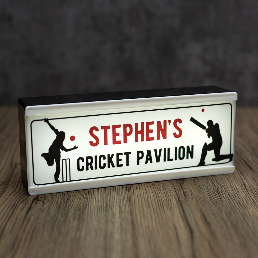 Personalised Room Light Cricket Illuminated LED Cricket - Etsy